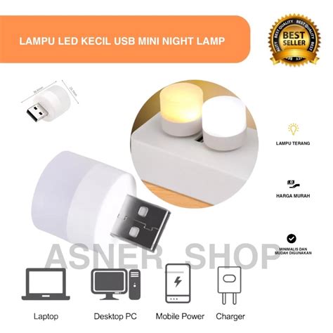 Jual Lampu Kecil Led Usb Mini Tidur Baca Belajar Night Light Kamar