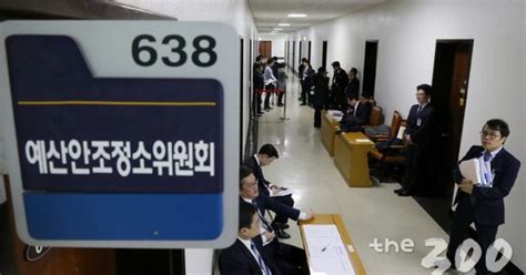 국회 예산조정소위 429조원 예산안 중 3671억원 감액 완료
