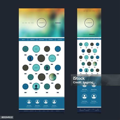 배경 흐리게으로 응답 한 페이지 웹 사이트 서식 파일 그래픽 사용자 인터페이스에 대한 스톡 벡터 아트 및 기타 이미지 그래픽 사용자 인터페이스 모던 양식 사용자 경험