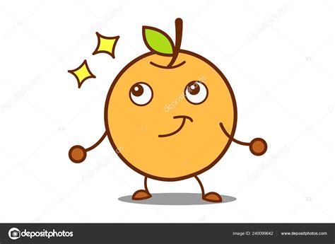 스타와 귀여운 오렌지의 그림입니다 배경에 스톡 벡터 ©f1digitals 240099642