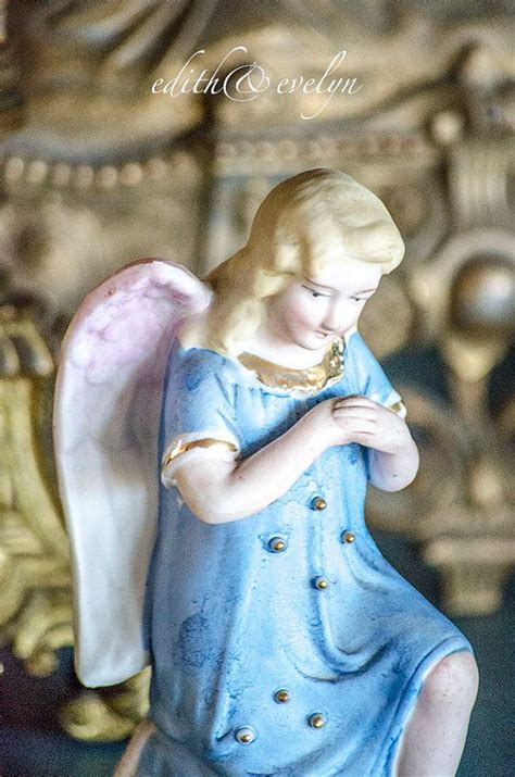 Antique German Angel Porcelain Bisque Kneeling Angel Statue Etsy