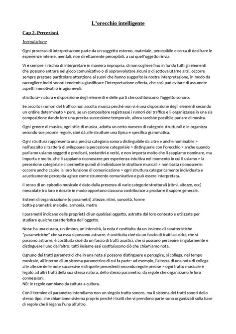 Educazione Del Sonoro Docsity