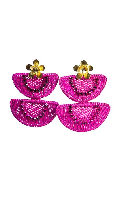 Pendientes De Palma De Iraca Flor Del Caimito Makú Tienda