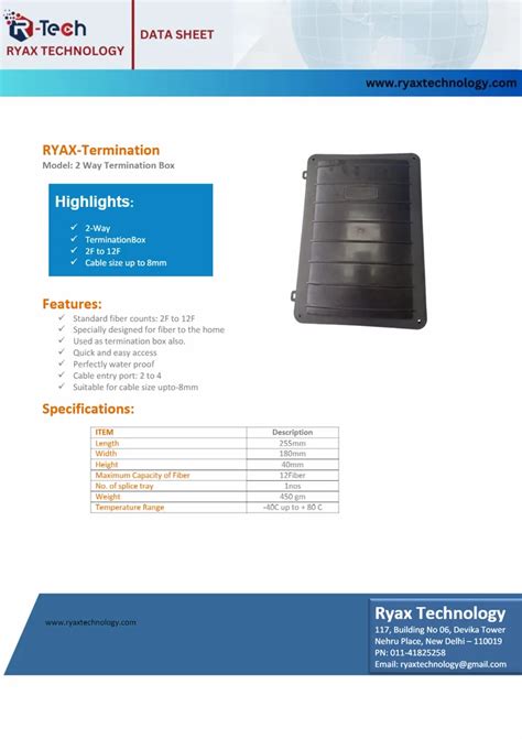 Fiber Optic Joint Termination Enclosure Box With Ofc Splicing Tray For