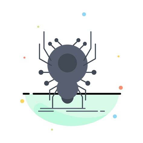 Insects Bug Vector Design Images Bug Insect Spider Virus App Flat Color Icon Vector App Icons