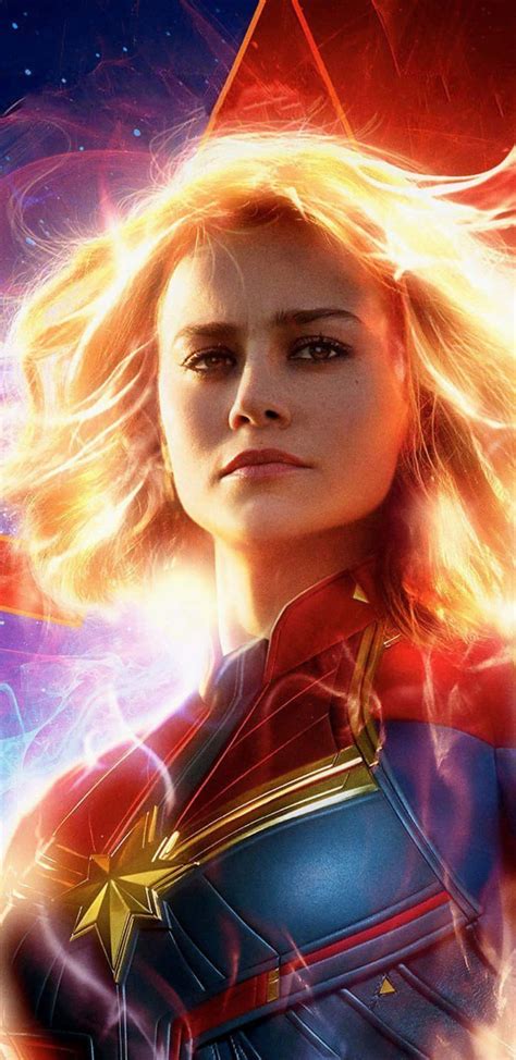 Download Pixel 3xl Captain Marvel Background Glowing Hair