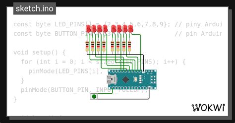 walking leds wokwi esp32 stm32 arduino simulator