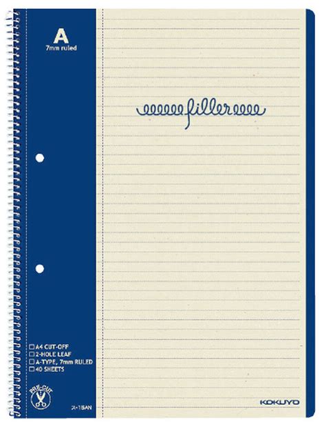 Kokuyo │official Global Online Store │filler Notebook A4 7mm Horizontal