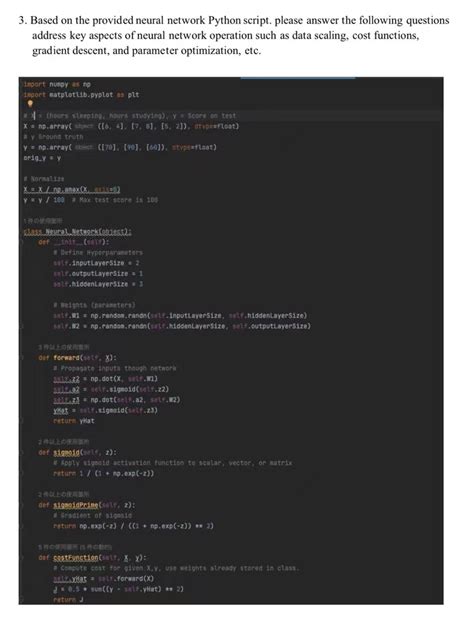 solved based on the provided neural network python script