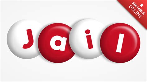 Jail Logo With Circles In The Colors Of The Flag Of Indonesia Text Effect Generator