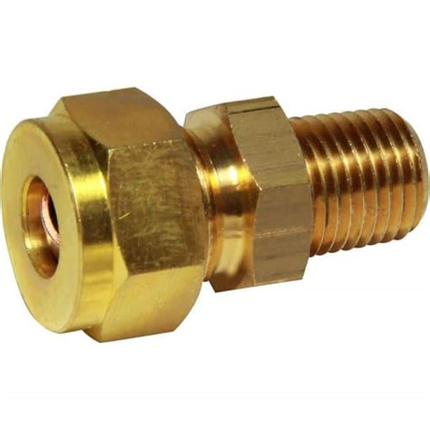 Wade Compression Union Brass 1 4 NPT Male To 3 8 Compression