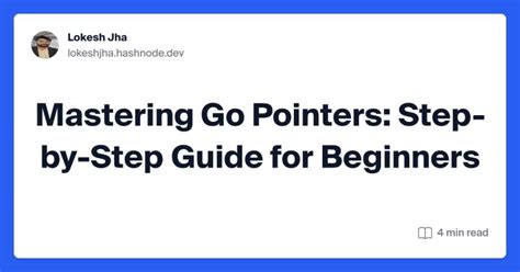 Lokesh Jha On Linkedin Go Pointers Beginners Step By Step Guide