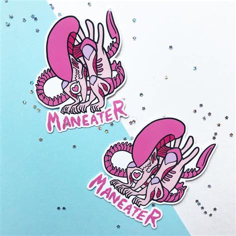 Xenomorph Vinyl Sticker Pink Edition Xenomorph Alien Etsy