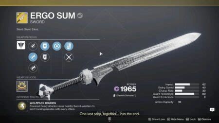 Destiny 2 Ergo Sum God Roll Guide PvE And PvP ONE Esports