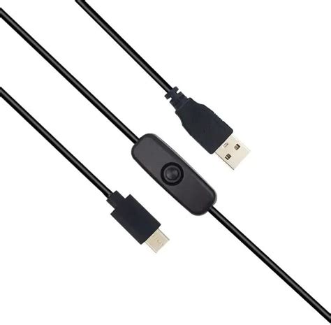 Raspberry Pi 4 Power Cable USB Type C To USB With On Off Switch Makers Electronics