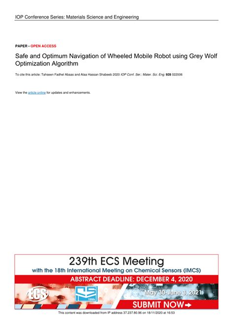 pdf safe and optimum navigation of wheeled mobile robot using grey