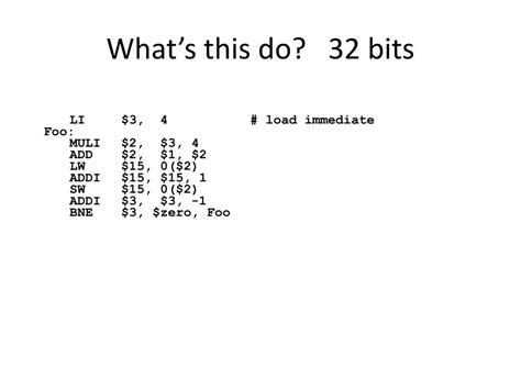 Ppt Review Of The Mips Instruction Set Architecture Powerpoint