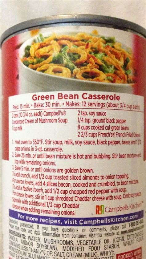 Green Bean Casserole Using Cream Of Mushroom Soup At Nate Piquet Blog