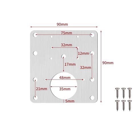 36 Pcs Cabinet Hinge Repair Plate Kit With Screws Stainless Steel