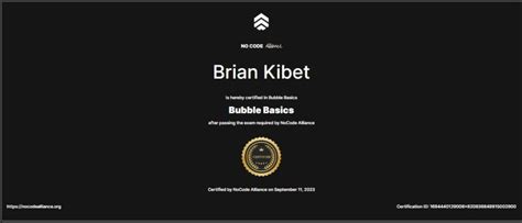 Brian Kibet On Linkedin Bubblecertified Nocode Webdevelopment