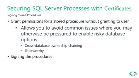 securing sql server processes with certificates ppt download