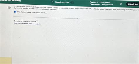 Solved Question 9 ﻿of 16this Test 17 ﻿points