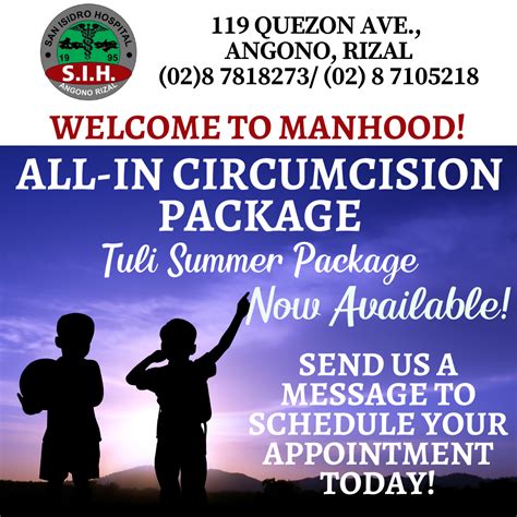 Summer Circumcision Tuli Package San Isidro Hospital