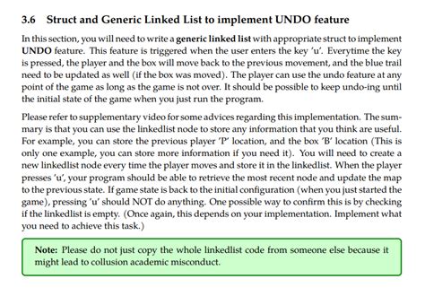 Solved I Want The Code For Undo Feature In C Language This Chegg
