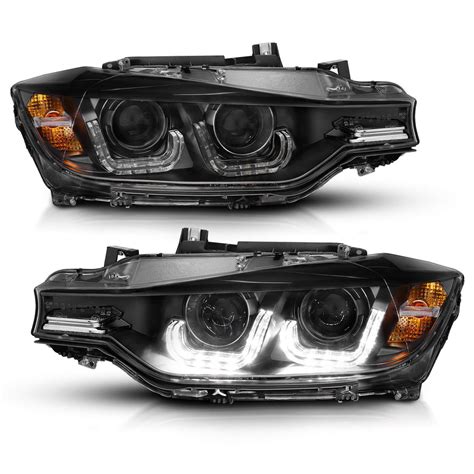 Anzo Bmw F30 2012 2015 3 Series Projector Headlights W U Bar Black