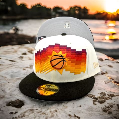 Phoenix Suns New Era Chrome Whiteblack Bill And Gray Bottom 59fifty