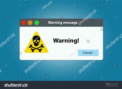 Window Operating System Error Warning Illustration Stock Vector