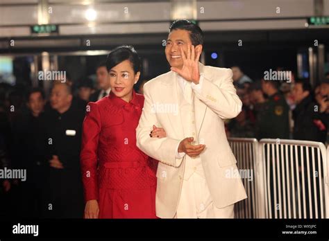 Hong Kong Actor Chow Yun Fat Right And His Wife Jasmine Tan Arrive