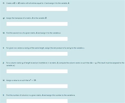 Solved For Each Of The Following Tasks Enter A Single Line Chegg