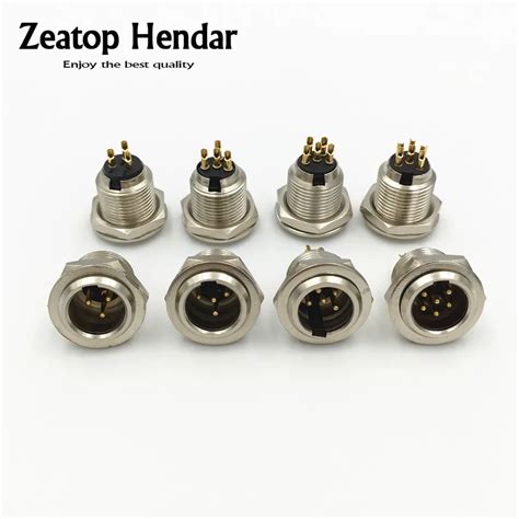 미니 Xlr 3 4 5 6 핀 수 섀시 패널 소켓 플러그 10 개 소형 Xlr 오디오 마이크 마이크 커넥터 4 Pin