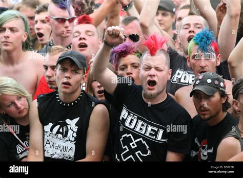 Punk Fans Scream In The Audience During The 14th Force Attack Punk