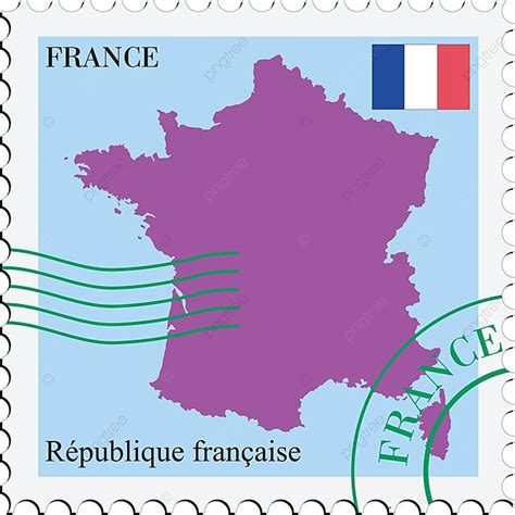 Mail Tofrom France Flag Stamp Border Vector Flag Stamp Border Png