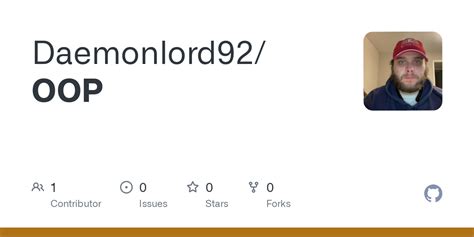 Github Daemonlord Oop