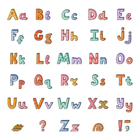 손으로 그려진 윤과 피스 장식으로 된 크한 3d 알파 세트 그림자와 함께 패턴 된 대담한 글 우스스러운 라틴어 Abc 대문자 표기 표기 표시 표기 표지 표지 프리미엄 벡터