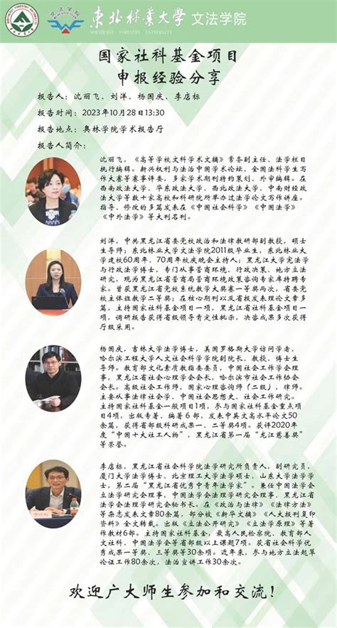 文法学院举办学术报告会 东北林业大学