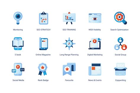 Digital Marketing Gradient Icons Creative Market