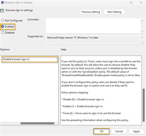 Disable Microsoft Edge Windows 10 Group Policy Settings