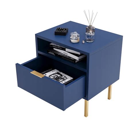 Szafka Nocna Stolik Nocny GOLD Granatowa Komoda 5905101563889 Cena