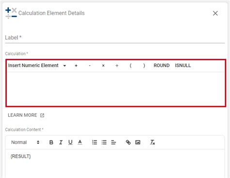 Calculation Element Process Automation And Digital Services Help Center