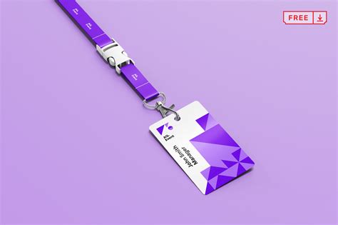 Free Lanyard Id Badge Mockup Behance