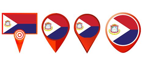 세인트 마틴 섬 플래그 아이콘입니다 웹 아이콘 세트 아이콘 컬렉션 플랫입니다 간단한 벡터 그림입니다 0명에 대한 스톡 벡터 아트