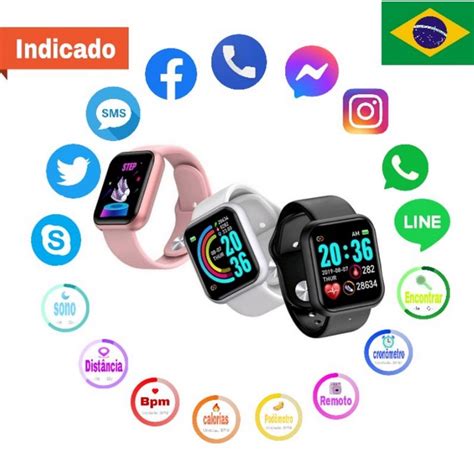 SmartWatch Y D Foto na Tela e Diversas Funções Nova Versão Já No Brasil Envio