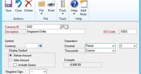 How To Setup New Currency In Dynamics Gp