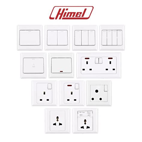 Himel Advance Series Switches And Sockets 10a 13a 15a 20a White