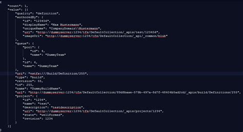 TFS API Json Documentation Stack Overflow