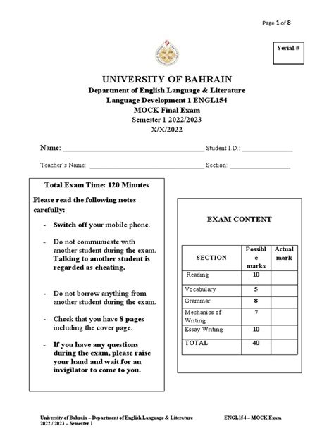 Engl154 Mock Final Exam Tagged Pdf Wearable Technology Physical Sciences